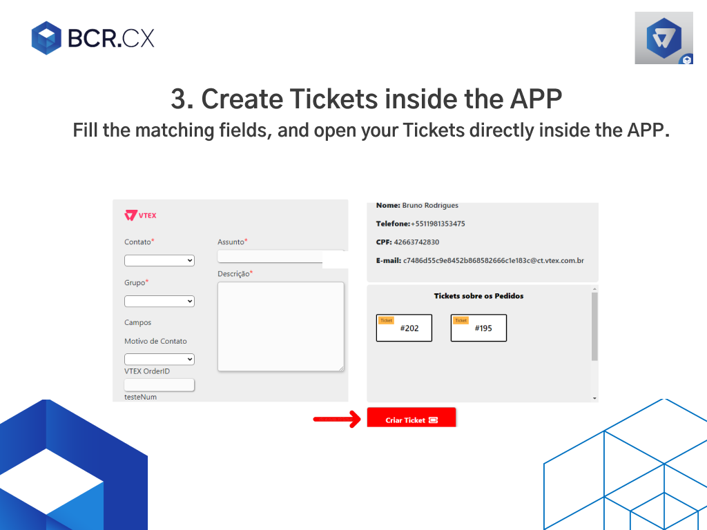 VTEX by BCR.CX App Integration with Zendesk Support